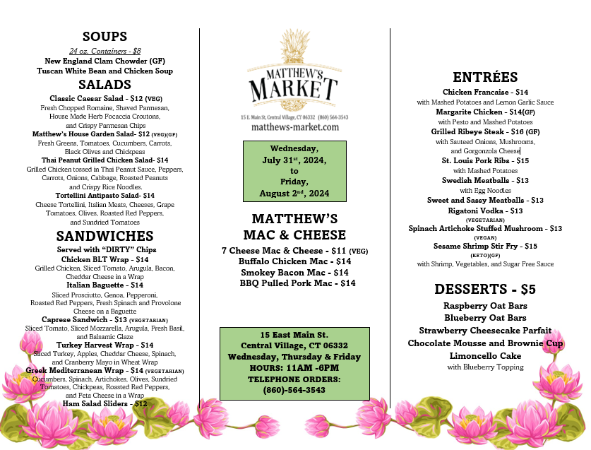 Specials - Matthew's Market